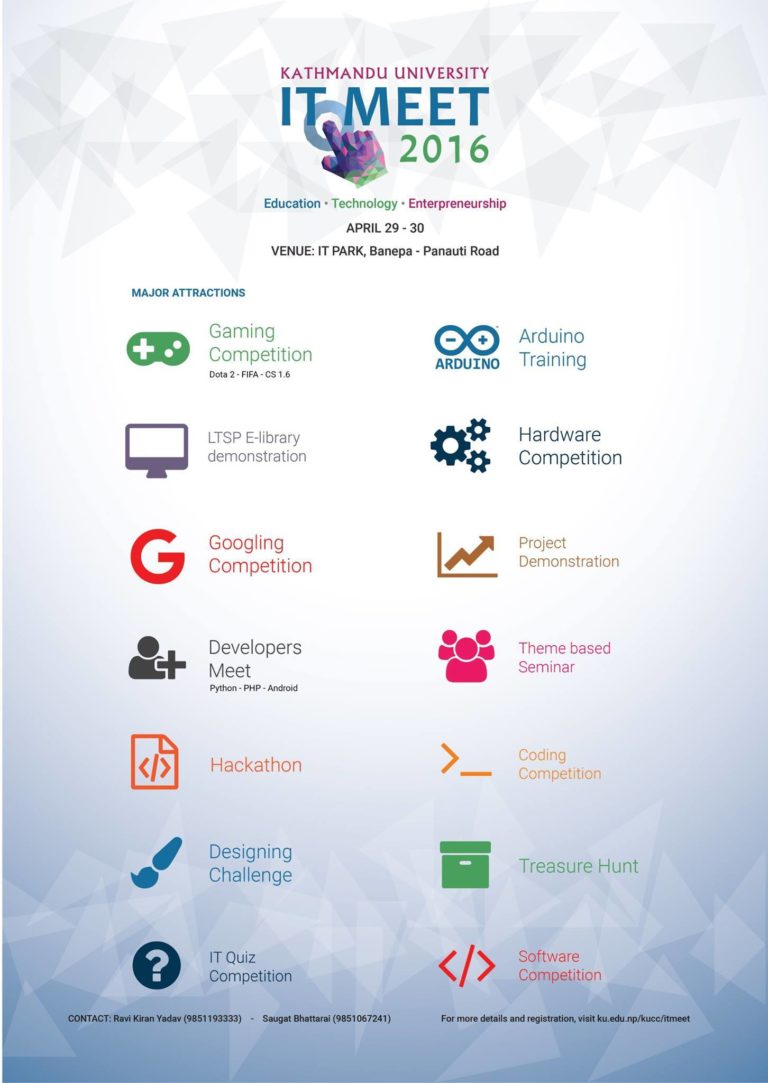 KU IT MEET 2016 to kickstart on April 29, this Friday!