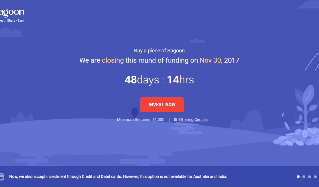 Sagoon's Second Round Funding is Closing Soon