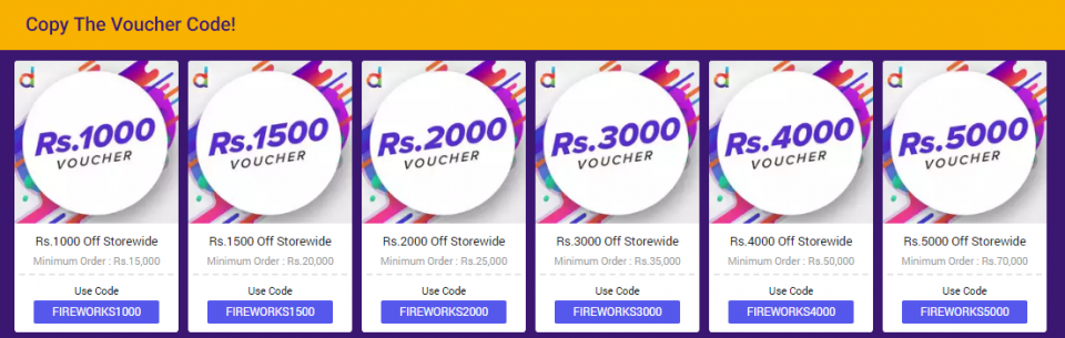 Daraz Raining Vouchers: Get Up To Rs. 5000 OFF on Your Next Purchase