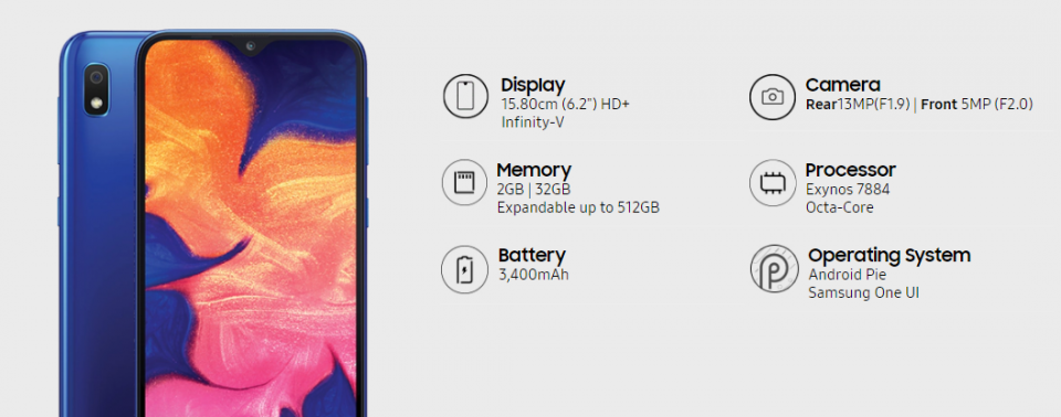 Samsung Galaxy A10 Price in Nepal, Images, Features, Specs