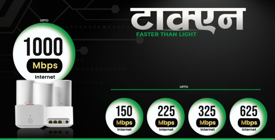 Classic Tech Tachyon Internet Price in Nepal | 1Gbps, 625, 225, 150 Mbps