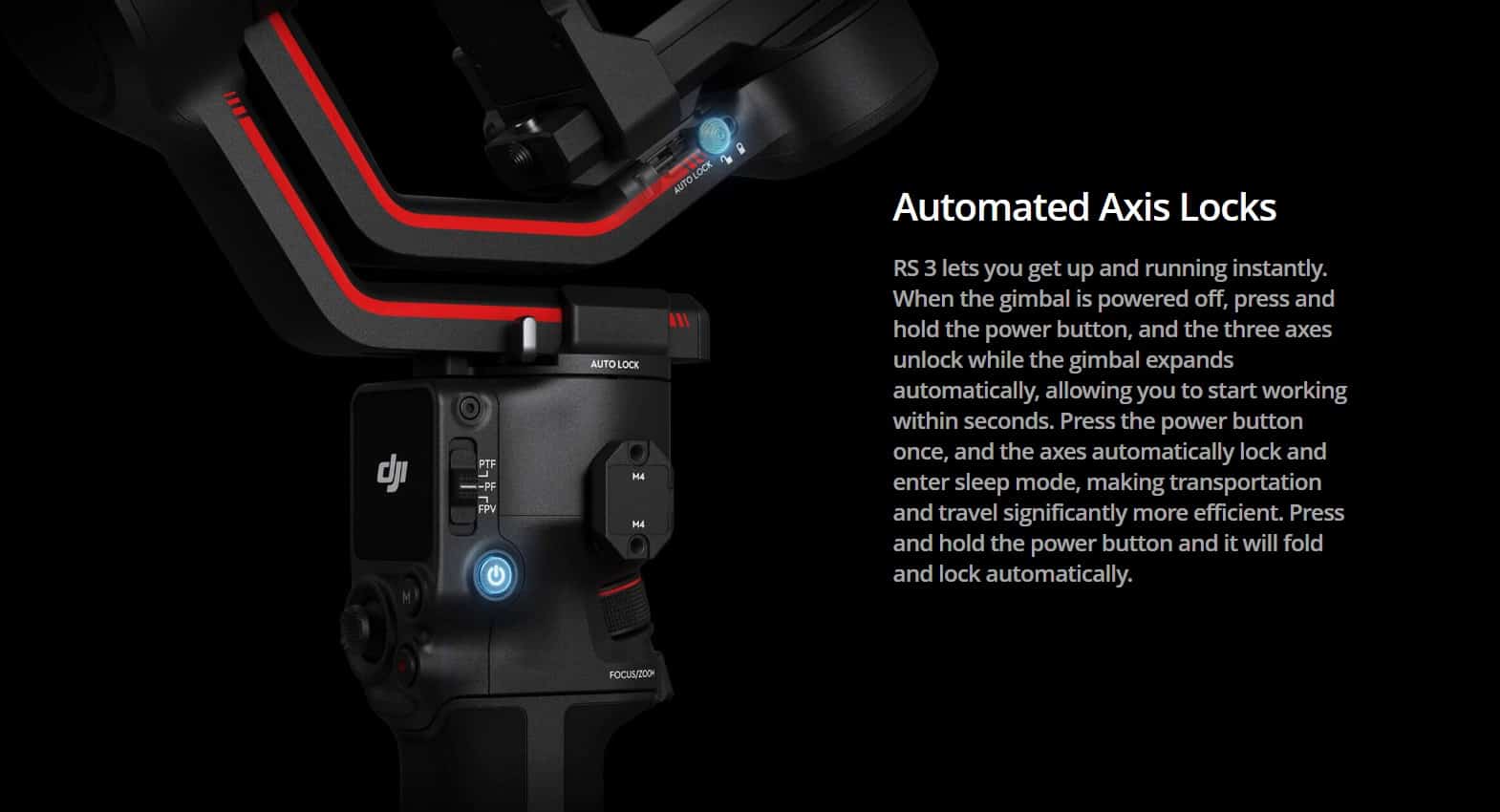 DJI RS 3 Price in Nepal, Auto Axis-Locking System, OLED display